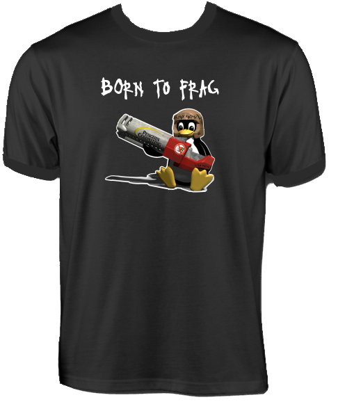 T-Shirt - Born to Frag | T-Shirts | Bekleidung | Linux Fanartikel im ...