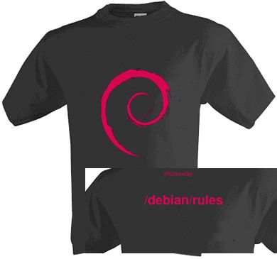 T-Shirt - Debian rules | T-Shirts | Bekleidung | Linux Fanartikel im ...