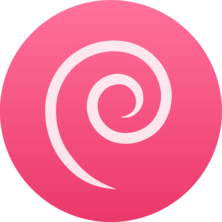 Notebook-Sticker - Debian Logo einfach - rund | Notebook Aufkleber ...